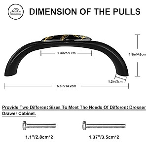 Pull Handle Fence Handle Long Cabinet Handles for Interior, Closet, Drawer, Outdoor, Garage, Golden Feather