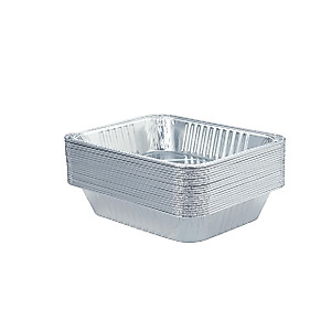 Waytiffer Aluminum Pans 9x13 Disposable Foil Pans (10 Pack) Half Size Deep Steam Table Pans Extra Thick for Baking, Cooking, Roasting, Heating, Serving & Lining Steam-Table Trays