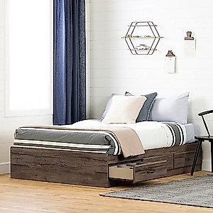 South Shore Ulysses Full Mates Bed Fall Oak