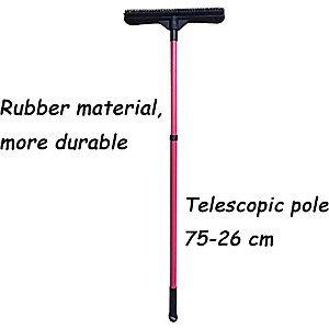 Indigo Petco Hair Remover Broom, Indigo Petco Broom, Rubber Broom for Pet Hair, Carpet Rake for Pet Hair Removal, Rubber Broom Pet Hair Remover, Indigo Pet Broom for Carpets,Mats,Couch (Red)