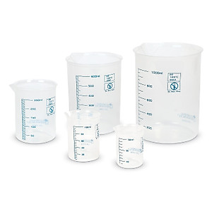 Learning Resources Graduated Beakers, Science Classroom Accessories, Liquid Measurement Concepts, 50 ml, 100 ml, 250 ml, 500 ml, and 1 liter, Set of 5, Ages 6+