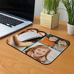 WIRESTER Personalized Custom Mousepad with Your Photo, Frame Color for Home, Office and Gaming Desk, Non-Slip Rectangle Mouse Pad