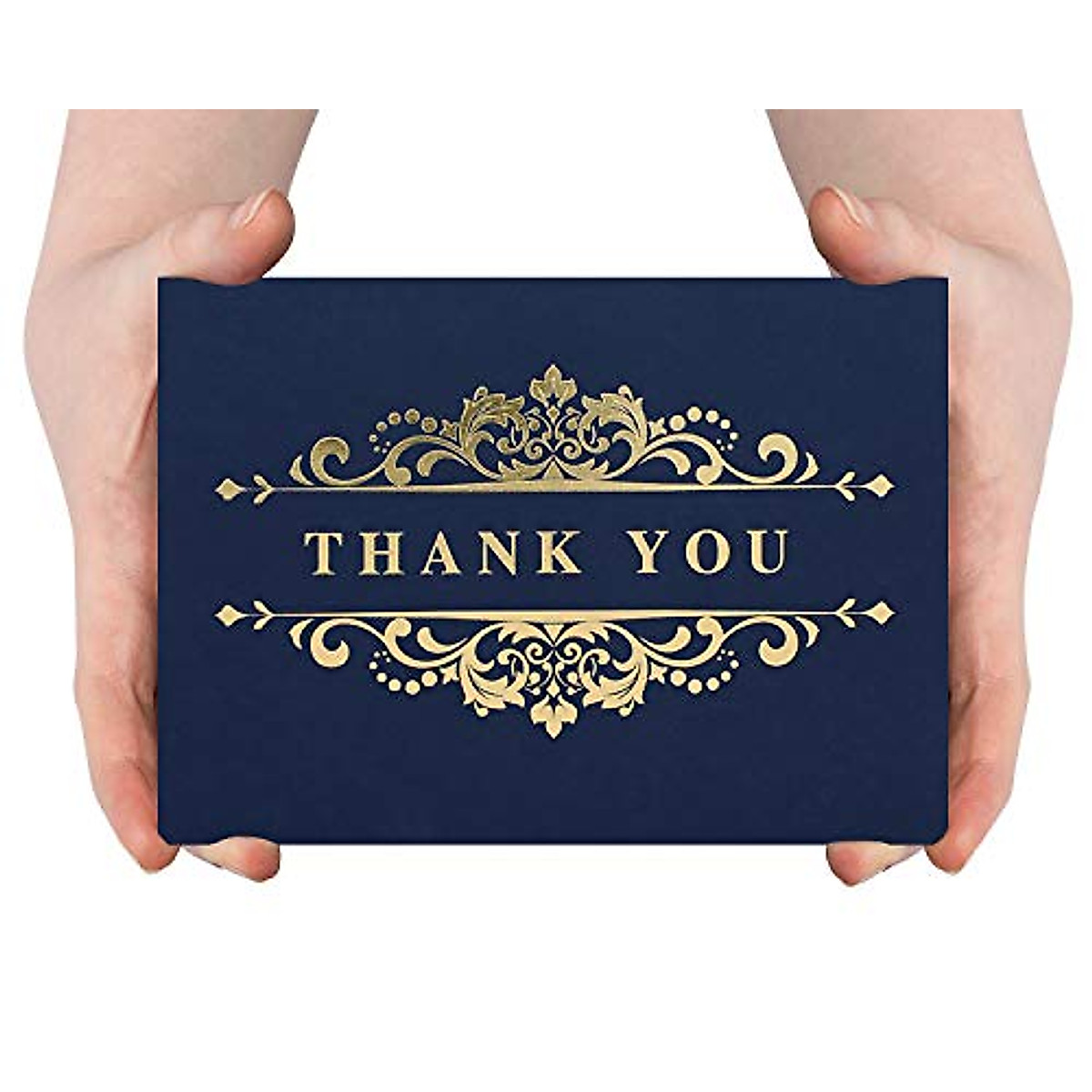 Spark Ink 100 Thank You Cards with Envelopes Bulk, Thank You Notes, Elegant Blank Cards & Envelopes, for Small Business, Wedding, Gift Cards, Christmas, Graduation, Bridal & Baby Shower, Funeral, 4x6