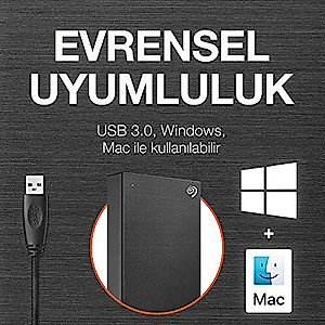 Seagate One Touch, 4TB, Portable External Hard Drive, PC Notebook & Mac USB 3.0, Space Grey, 1 Year Mylio Create, 4 mo Adobe CC Photography, Amazon Excl. (STKB4000405)