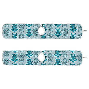 2 Pack Faucet Splash Guard for Sink,Sea Turtle Teal Seamless Washable Kitchen Faucet Absorbent Mat for Sink , Sink Mats and Protectors for Kitchen, Faucet Splash Catcher for Bar