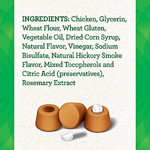 GREENIES PILL POCKETS for Dogs Tablet Size Natural Soft Dog Treats, Chicken Flavor, 3.2 oz. Pack (30 Treats)