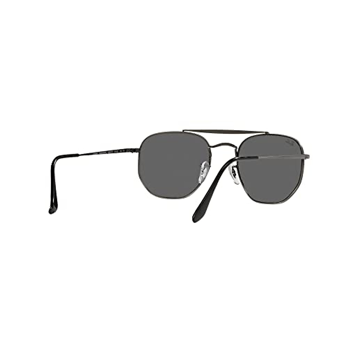 Ray-Ban RB3648 The Marshal Square Sunglasses, Antique Gunmetal/Dark Grey, 54 mm