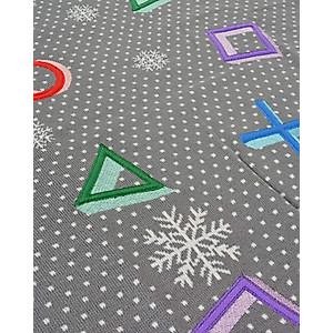 Numskull Unisex Official PlayStation Symbols Grey Knitted Christmas Jumper for Men or Women - Ugly Novelty Sweater Gift