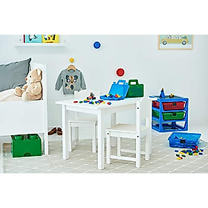 ROOM Copenhagen, Lego Sorting Box to-Go - Travel Case with Organizing Dividers - Blue