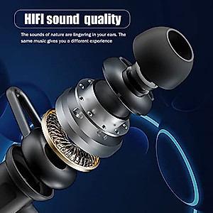 Bluetooth Headphones Neckband Bluetooth Headphones neackband Earbuds with Microphone Neckband Earbuds Noise Cancelling Wireless and Waterproof for Sport