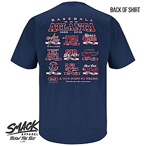 Atlanta Baseball Fans. Baseball in Atlanta Navy T-Shirt (Sm-5X) (Short Sleeve, X-Large)