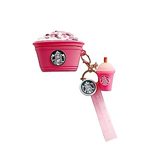Beats Studio Buds Case,Cute 3D Cute Cartoon Kawaii Funny Case,Soft Silicone Shockproof Keychain Charging Box,Compatible Beats Studio Buds Skin Cases(Coffee Cup)