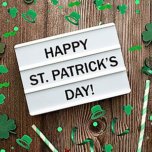 Estivaux 1000 Pieces St. Patrick's Day Confetti for Table Decorations, Irish Shamrock Confetti Decorations Glitter Green Stars Confetti Leprechaun Hat Table Confetti for Saint Patrick's Day Party Decor Favors
