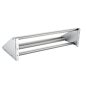 Restaurantware Kitchen Tek 42 x 18 x 11.3 Inch Commercial Kitchen Rack 1 Tubular Kitchen Sink Wall Shelf - Wall Mounted Sturdy Stainless Steel Commercial Kitchen Shelf 154-lb Capacity
