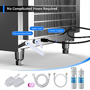 Coolake Commercial Ice Maker Machine 360lbs/24H, ETL Approved Under Counter Ice Maker, 120lbs Storage, Stainless Steel Ice Machine, Upgraded Water Filter Reduce Scale for Home Bar Restaurant Office