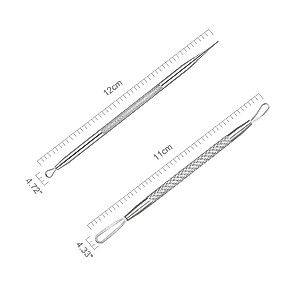 Blackhead Remover, 2 PCS Pimple Popper ，Stainless Steel Pimple Extractor Blackhead Removal Tool Risk Free Treatment for Blemish,Whitehead Popping