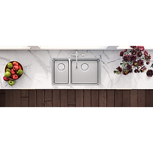 Ruvati 32-inch Undermount Kitchen Sink 30/70 Double Bowl 16 Gauge Stainless Steel - RVM5307