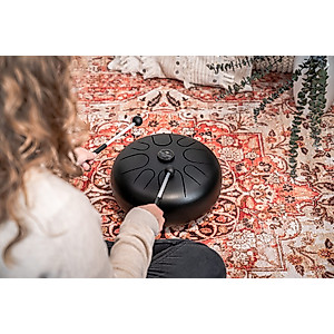 Meinl Sonic Energy Steel Tongue Drum 8 Notes 16" with Mallets, Bag — Sound Healing Instrument for Musical Education, Meditation, ASMR, Yoga