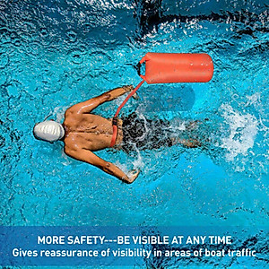 T6 20L Swim Buoy Waterproof Dry Bag Swim Safety Float Keep Gear Dry for Boating Kayaking Fishing Rafting Swimming Training and Camping