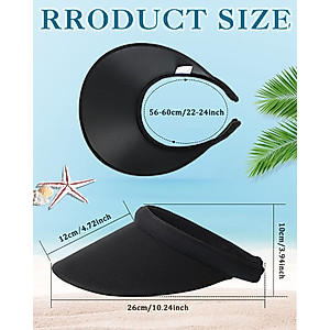 3 Pcs Sports Sun Visor Hat Cloth Covered Slip on Visor Cotton Womens Visor Cap Golf and Tennis Visor for Women Men Sun Visor (Black, White, Navy Blue)