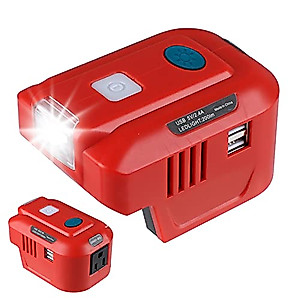 BTRUI for Craftsman 20v Powered Inverter Generator 150W, for Craftsman Battery DC 20v to 110v AC Output, Portable Power Station Source USB Charger Adapter, with LED Light