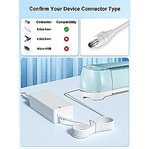 18V 54W Power Adapter Charger Replacement for Cricut Explore Air 2,Cricut Maker（White）