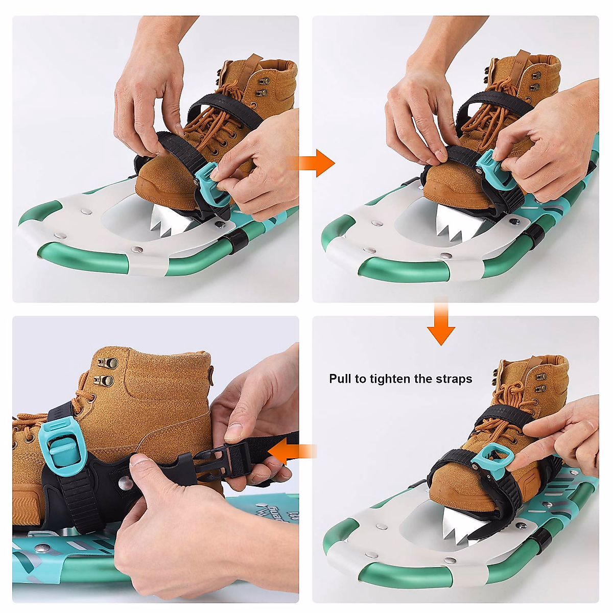 Gpeng Snowshoes for Men and Women,Lightweight Aluminum Snow Shoes for Adults, Kids Snowshoes with Pole,14"/21"/25"/30",Carry Bag Included