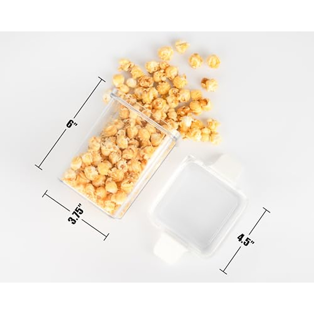 Indestructible Storage Tritan Modular Plastic Containers, 6-Piece (1.1 Qt/1.0L/4.2 Cups) - BPA Free, Airtight, Pantry Organization, Kitchen Storage, Lifetime Promise, Microwave Safe, Dishwasher Safe