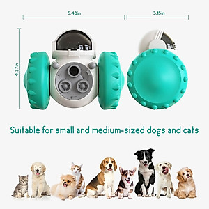Treat Dispensing Dog Toys, Dog Puzzle Toys, Interactive Toys for Smart Small Medium Dogs, Puppy Toys for Boredom, Treat Dispenser Slow Feeder to Improve Pets Digestion Keep Them Busy (Blue)