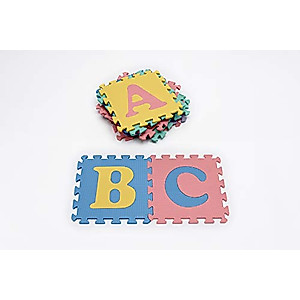 Norsk Multi-Color 12 in. x 12 in. x 0.43 in. ABC Mats (26-Pack)