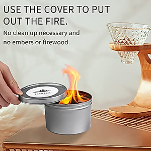 2 Pack Portable Campfire, Portable Fire Pit for Camping, 3-5 Hours of Burn Time Campfire in a Can for Picnics, Cooking and Party, Ideal White Elephant Gifts for Adults