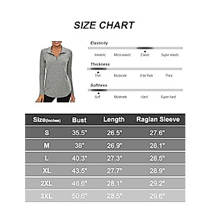 LURANEE Long Sleeve T Shirts for Women, Fall Loose Fit Outdoor Tunic Tops Quick Dry Fit Running Hiking Sports Jackets Lightweight Quarter Zip Pullover Cooling Yoga Workout Clothes Grey M