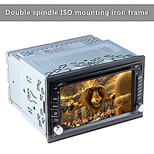 QLOUNI Double Din Installation Kit, Universal Double DIN Installation Cage Kit Slot Metal Car Stereo Radio Mounting Frame, Compatible for Passat/MK3/Jetta Panel Frame