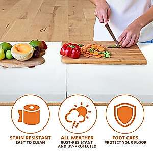 HKLGorg Folding Table 6 Ft Heavy Duty Fold Up Table Camping Working Table Indoor Outdoor Plastic Folding Table Utility Party Dining Table Easy to Assemble with Lock Function White
