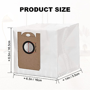 Dust Bag for iHome Nova Vacuum Bags for Kyvol Cybovac S31 for Uoni V980 Plus Q6 for M7 Pro M8 Max,for For Neabot NoMo N1+, N1 Plus,N2 Robot Cleaner Accessories 2.5L Large Capacity Disposable-6 Pack