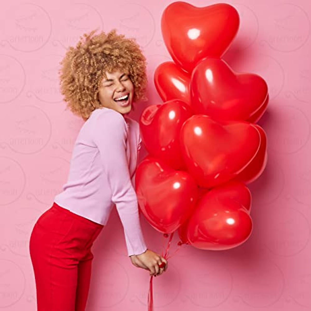 AFTERLOON Biodegradable Balloons Red 12 Inch Heart Shaped 24 Pack, Thickened Extra Strong Latex Helium Float, Proposal Marriage Love Valentines Day Wedding Bridal Globos De San Valentin Corazones