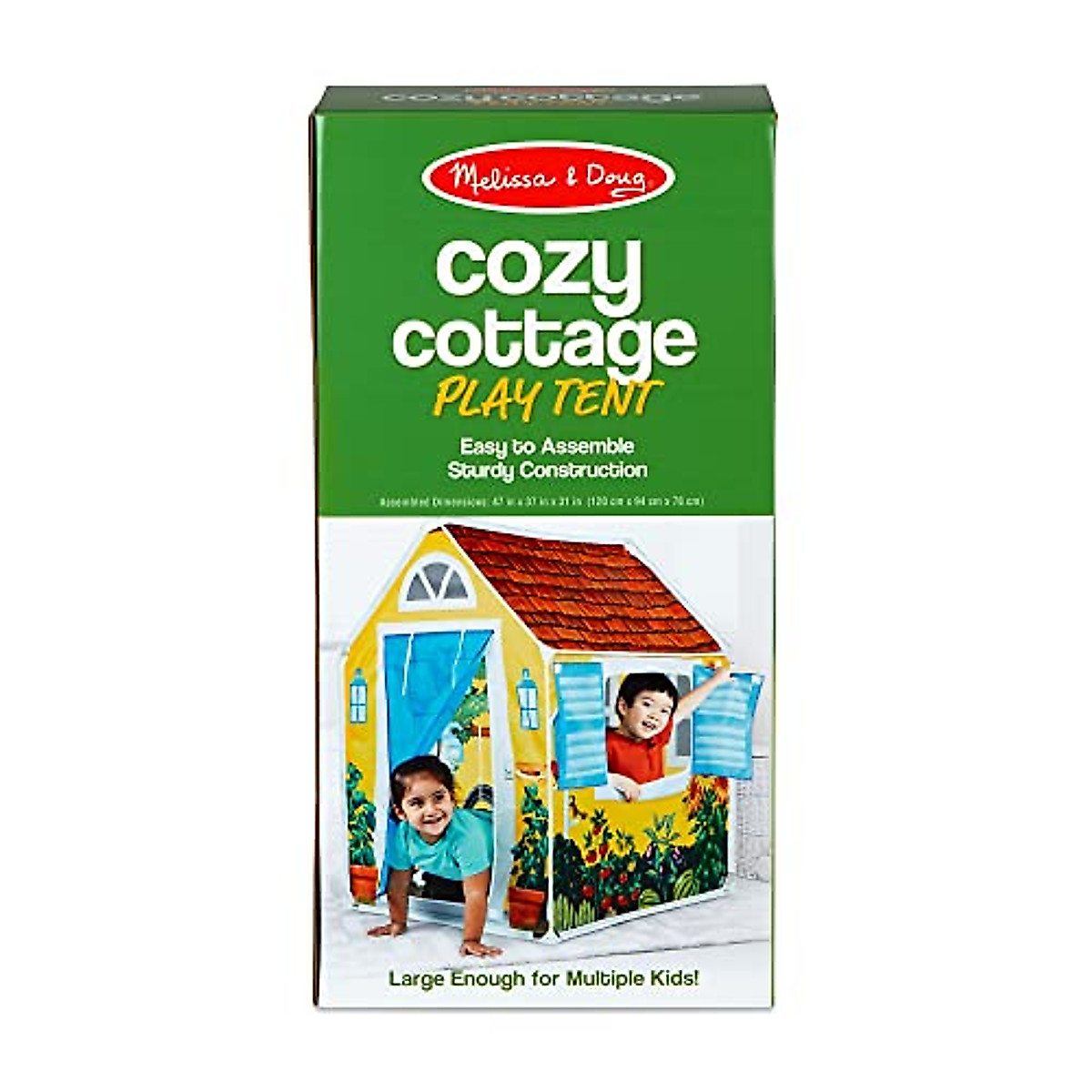 Melissa & Doug Cozy Cottage Fabric Play Tent and Storage Tote