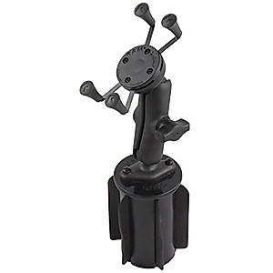 RAM MOUNTS (RAP-299-3-UN7BU Ram-A-Can Ii Universal Cup Holder Mount with Universal X-Grip Cell/iPhone Holder