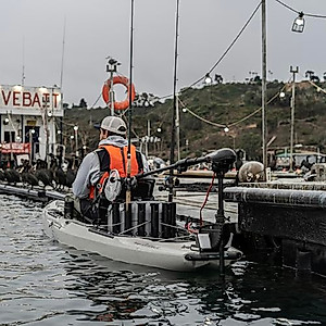 Newport X-Series 55lb Thrust Transom Mounted Saltwater Electric Trolling Motor w/LED Battery Indicator (36" Shaft)