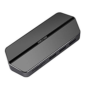 ZPLJ High-Speed 9 in 1 USB 3.0 Hub with Ethernet Port 4K HDMI 3 USB 3.0 and PD Charging 3.5mm Audio Support SD TF Card Reader Compatible for Flash Drive Laptops USB Hub Adapter Portable
