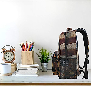 Oarencol American Flag Baseball Backpacks USA Softball Glove School Travel Book College Shoulder Bag for Women Girls Men Boys