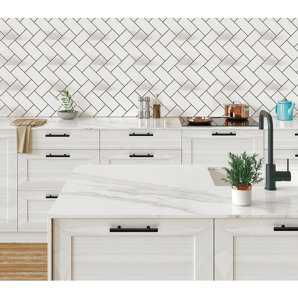 Estmoon 30 Pack 3 Inch Cabinet Handles Matte Black Cabinet Pulls Stainless Steel Black Kitchen Handles for Cabinets and Drawers, 76mm Hole Centers