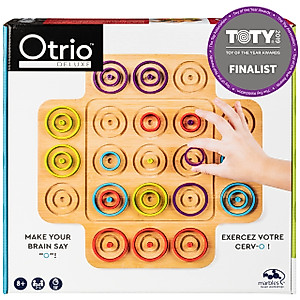 Otrio Wood Strategy-Based Family Board Game Award-Winning STEM Interactive Puzzle Game, for Adults and Kids Ages 8 and up