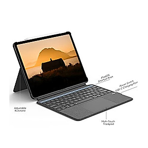 CHESONA Magnetic Detachable iPad Pro 12.9-inch (6th gen - 2022) Keyboard Case, Multi-Touch Trackpad, 7-Color Backlit, Magnetic Bluetooth Keyboard with Kickstand for iPad Pro 12.9 6th/5th/4th/3rd Gen