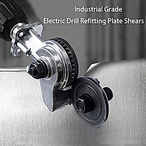 Electric Drill Shears Attachment Cutter Nibbler,Metal Nibbler Drill Attachment with Adapter, Electric Drill Shears, Metal Cutter Sheet Drill Attachment for Metal Cutting