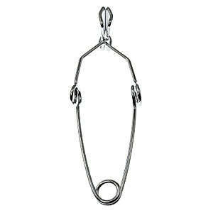 ZRM&E 2PCS Spring Steel Test Tube Clip Clamp Labs with Finger Grips Laboratory Experiment Tool, Silver