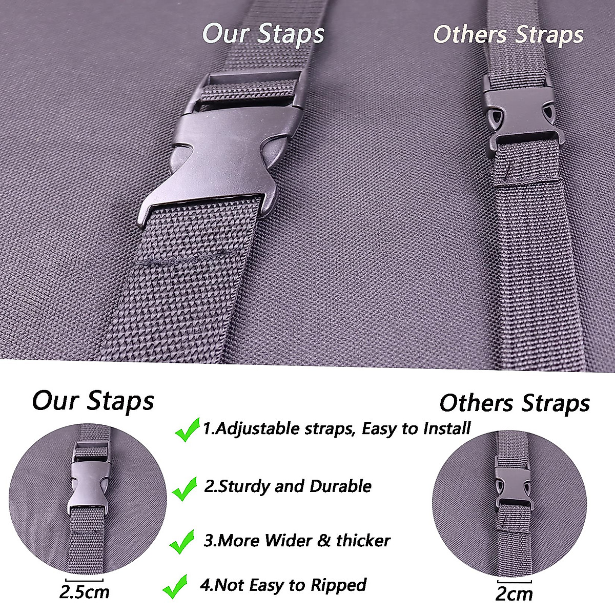 yhslmh Air Conditioner Covers for Window Units, Outdoor Window Air Conditioner Cover for Outside, Rectangle Ac Defender Cover for Winter Exterior, AC Protection Cover (Black, 27.5" Wx 25" D x 19" H)