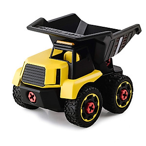 STANLEY Jr. Red Toolbox Stanley Jr - Take a Part Dump Truck, Yellow; Black