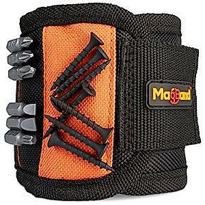 MagBand Magnetic Wristband For Holding Screws, Nails and Drilling Bits - 10 Strong Magnets - Men & Women's Tool Bracelet - Gift Ideas for Dad, Husband, Handyman or Handy Woman