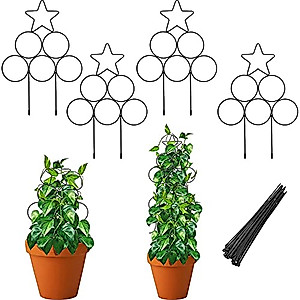 Metal Plants Climbing Trellis Wrought Iron Bonsai Plant Support Holder for Indoor Outdoor Garden Rose Flower Vine Stand Metal Trellis Indoor